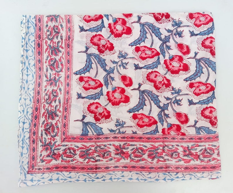 Beautiful Block Print Sarong Indian Cotton Scarves Handmade Floral ...