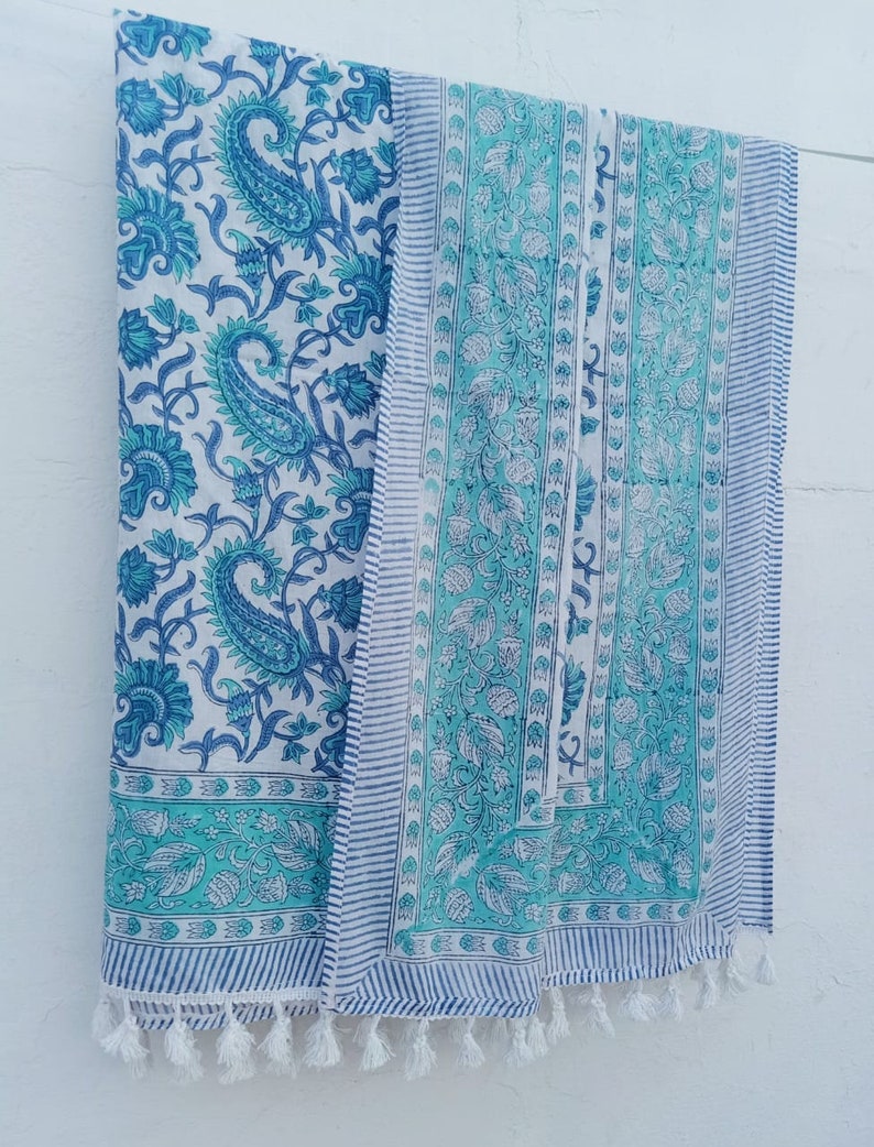 Beautiful Paisley Print Sarong Decorative Block Print Scarves ...
