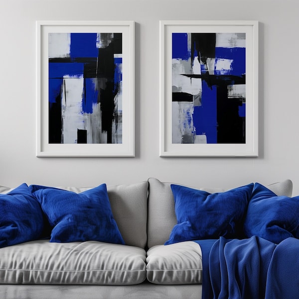 Cobalt Blue Wall Art - Etsy