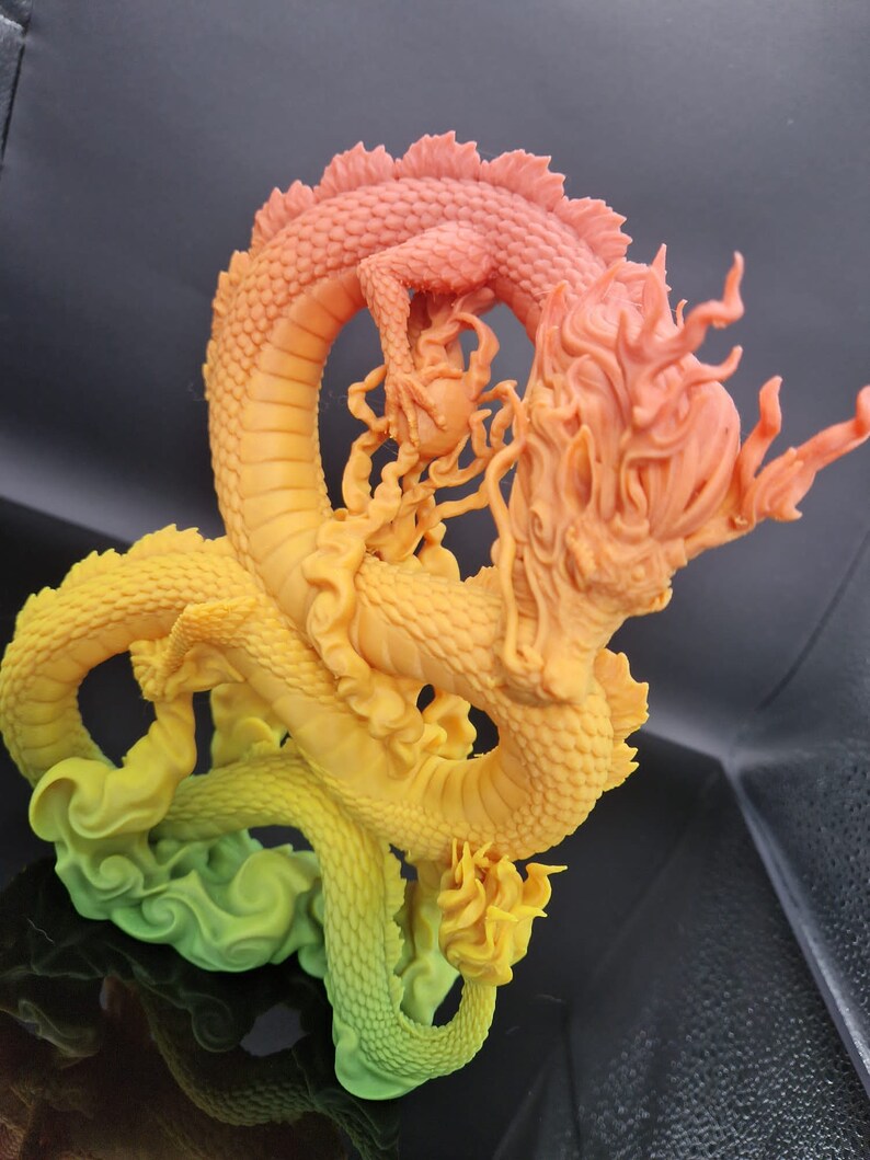 Rainbow Dragon Statue - Etsy