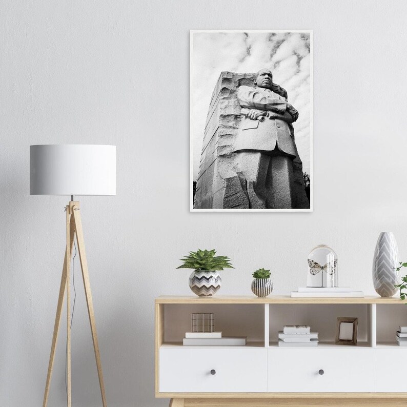 The Martin Luther King Jr. Memorial Print, Framed Poster, Black and ...