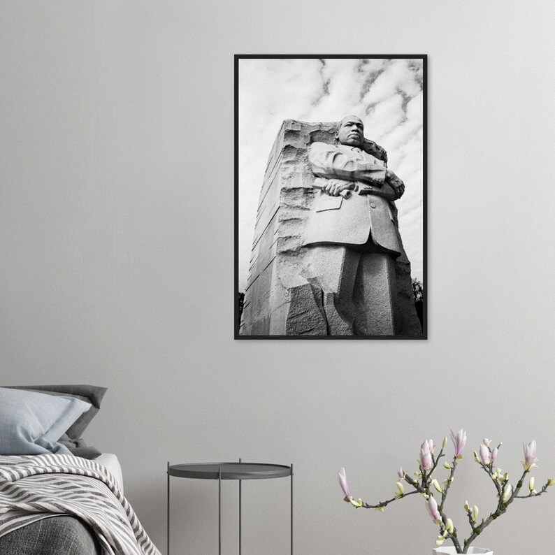 The Martin Luther King Jr. Memorial Print, Framed Poster, Black and ...