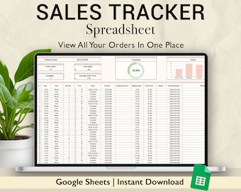 Sales Tracker Google Sheet, Order Tracking Spreadsheet, Small Business ...