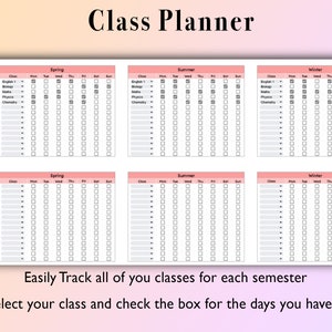 Student Planner Google Sheets Academic High School Planner, Google ...