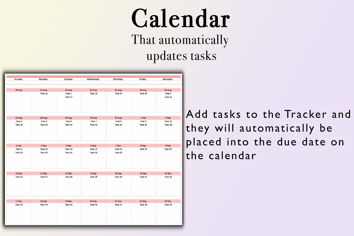 Team Task Tracker Spreadsheet Excel to Do List Planner, Manager ...