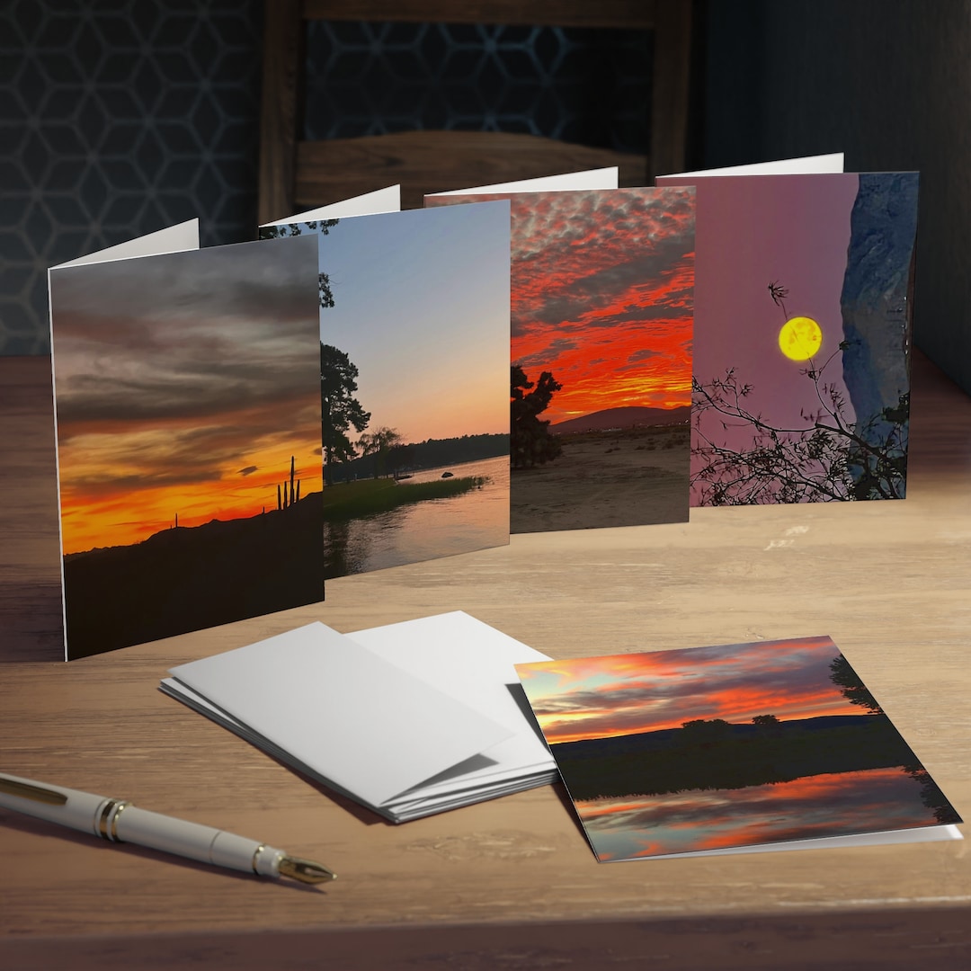 Assorted Sunsets Multi-design Greeting Cards (5-pack) Blank Inside - Etsy