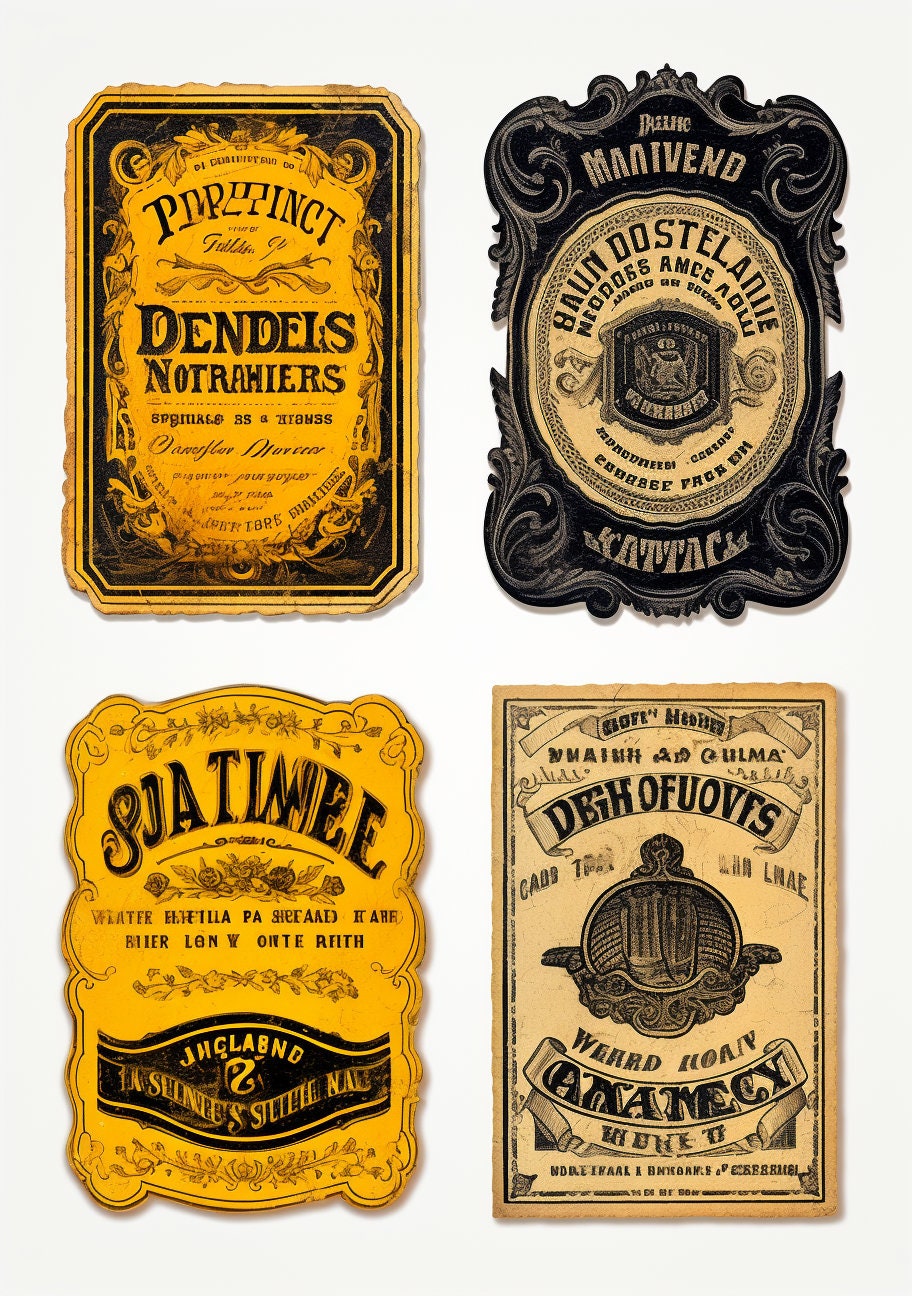 Flower Potion Halloween Potion Labels , Vintage Halloweening Witch ...