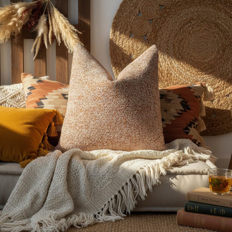 Rectangular Rust Cushion - Etsy