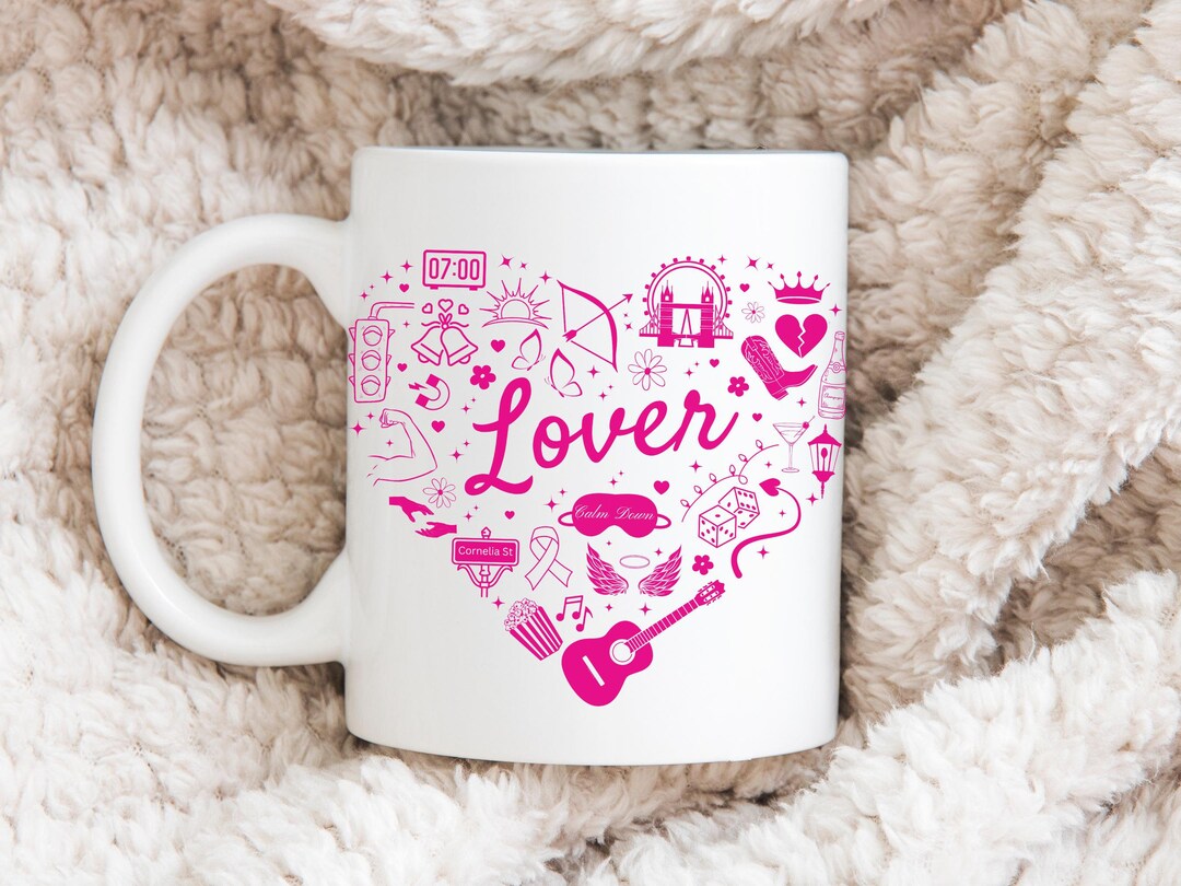 Valentine's Day Mug Heart-shaped Design Inspired by the Lover Album ...
