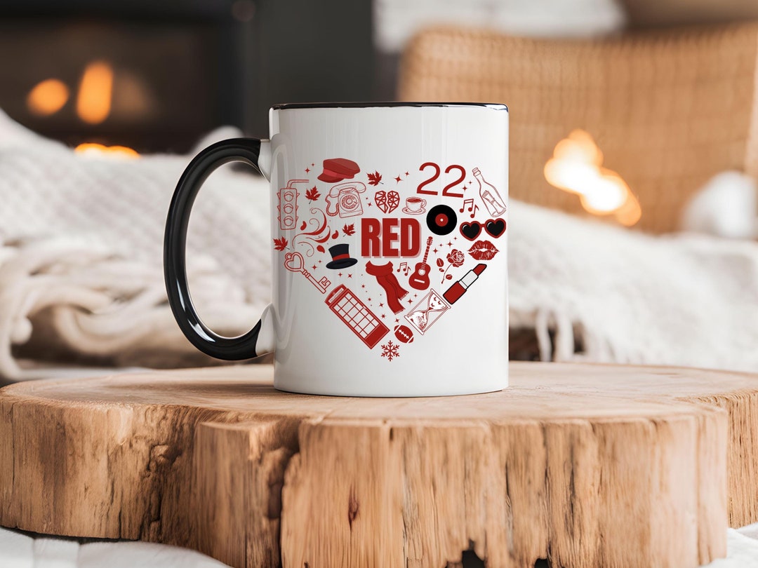Taylor Merch TS Red Album Mug Heart-shaped Design Inspired by the ...