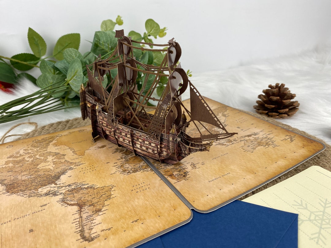 Pop up Ship Card Congratulations Cards Pop up 3D Greeting - Etsy