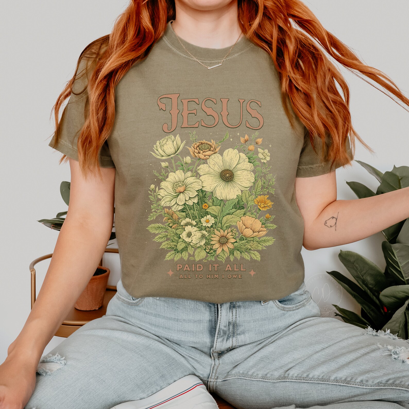 Jesus Floral Vintage Lyric Comfort Colors Unisex T-shirt, Christian ...
