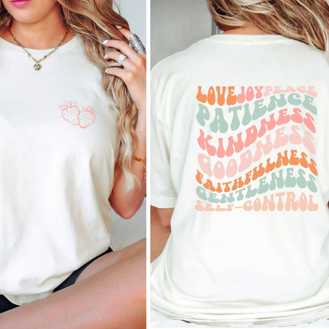 Retro Fruit of the Spirit Wavy Christian Crewneck Unisex Shirt, Merch ...