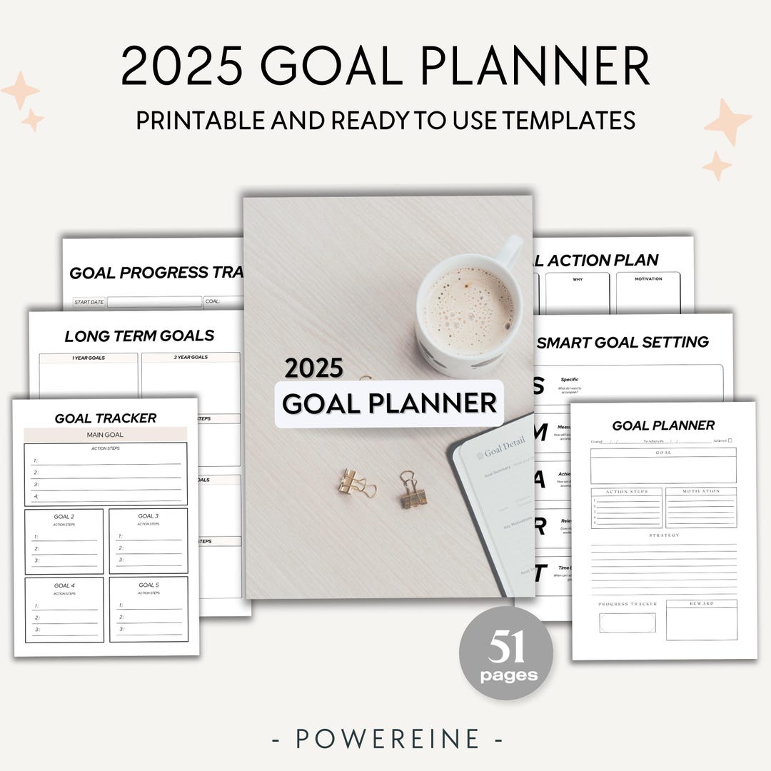 2025 Ultimate Goal Planner Printable, Daily,weekly,monthly,yearly ...