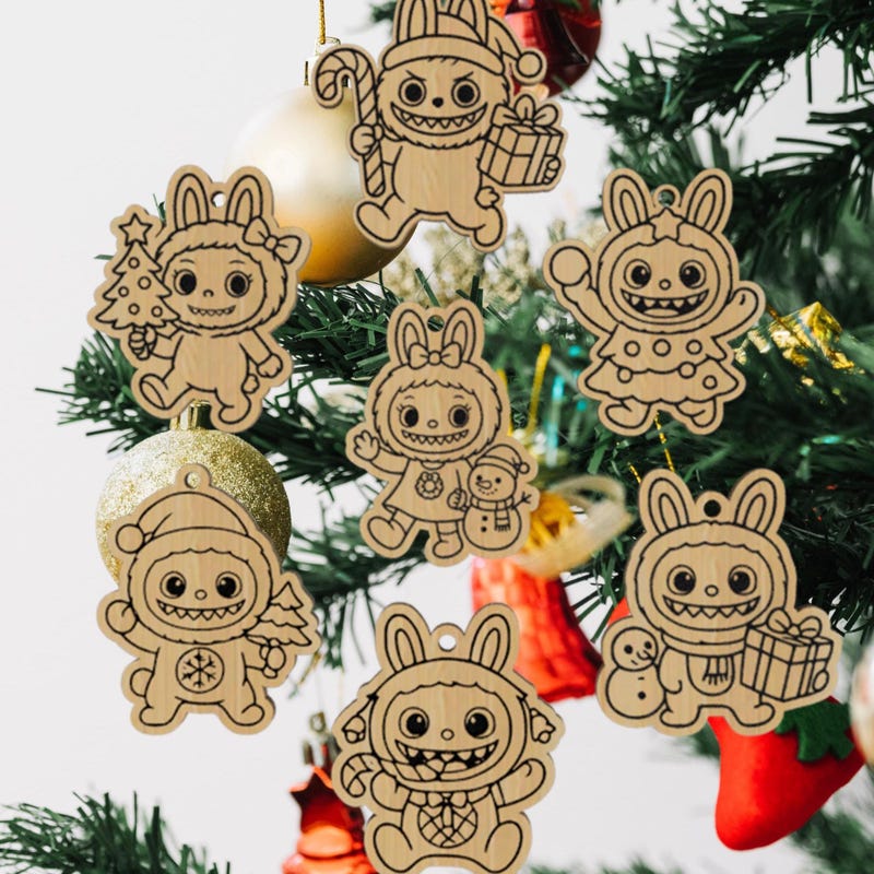 Labubu Christmas Ornaments - Etsy