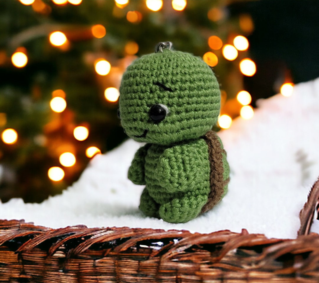 Amigurumi Turtle Key Crochet Pattern PDF US/ Adorable Turtle Keychain ...