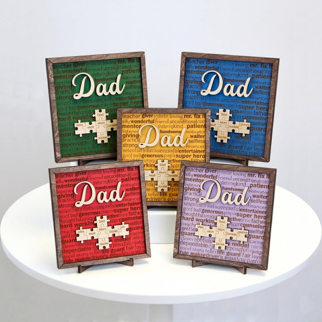 Personalized Father’s Day Gift, Dad Puzzle Sign, Custom Father's Day ...