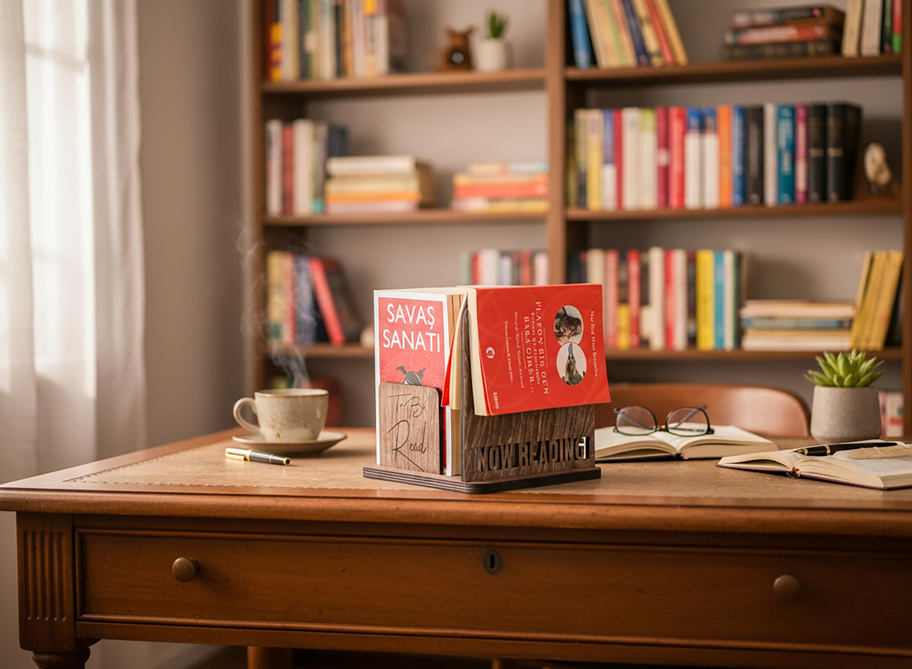 Book Organizer for Desk, Book Stand, Book Holder, Book Gifts for Book ...