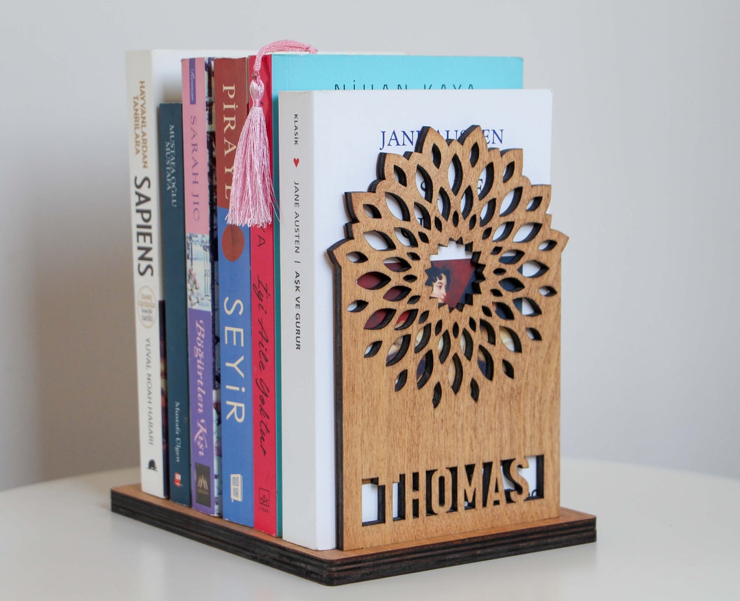 Personalized Book Organizer, Library Gift, Book Decor, Bookish Decor ...