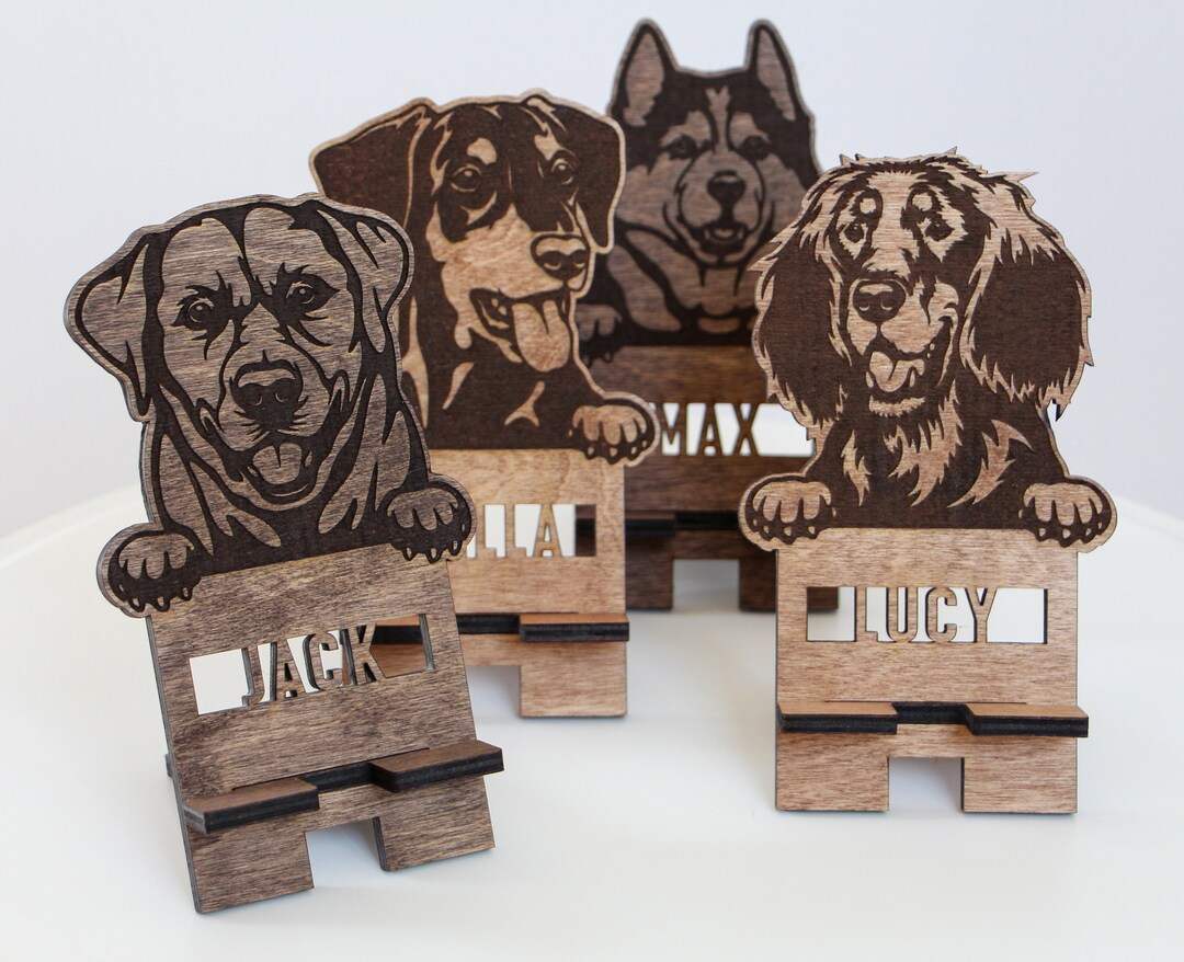 Dog Phone Stand, Custom Dog Phone Holder, Dog Mom Gift, Unique Birthday ...