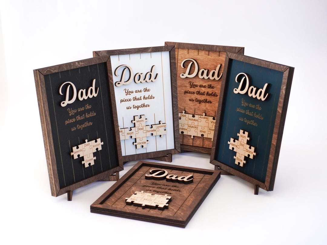 Dad Puzzle Sign, Fathers Day Gift Ideas, Custom Fathers Day Gift ...