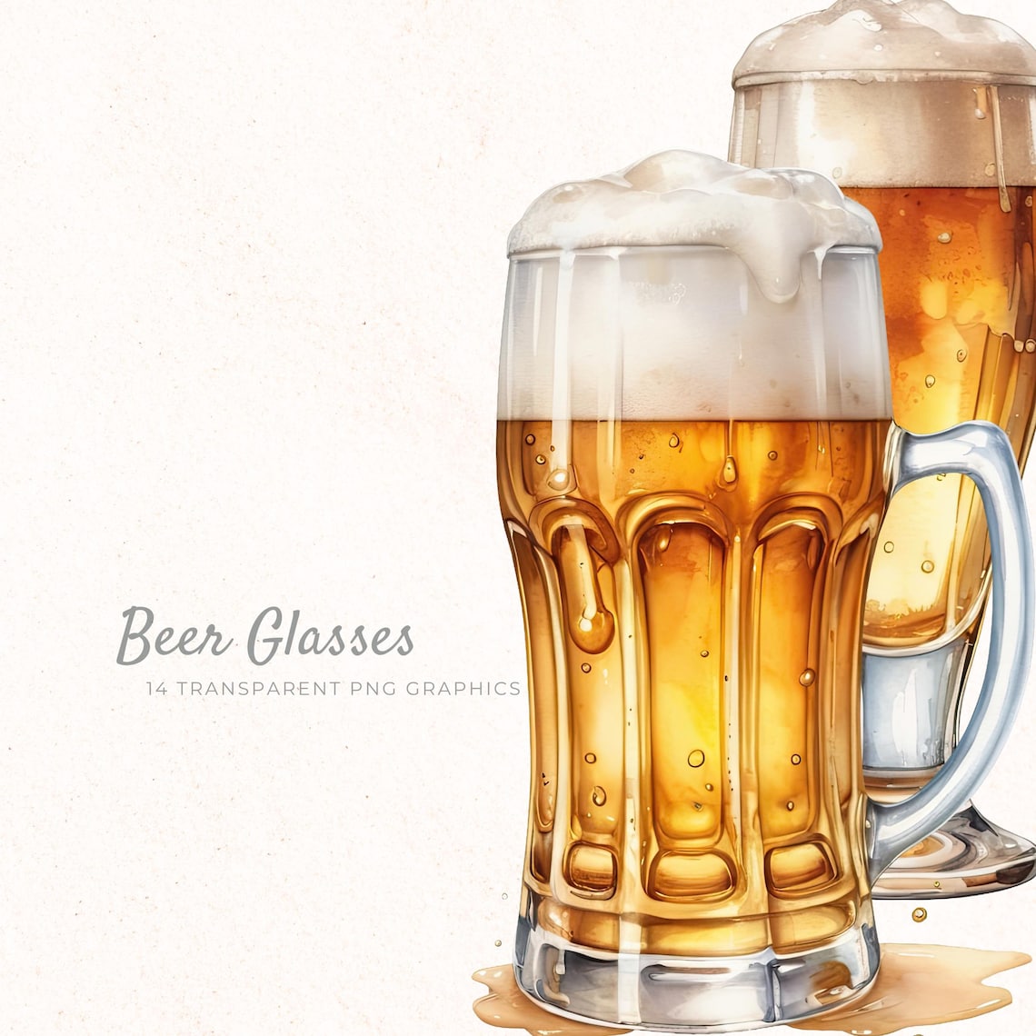 Beer Glass Clipart Instant Download, Drinking Clip Art PNG, Junk ...