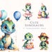 Cute Dinosaur Clipart Instant Download, Baby Dino Birthday Images ...