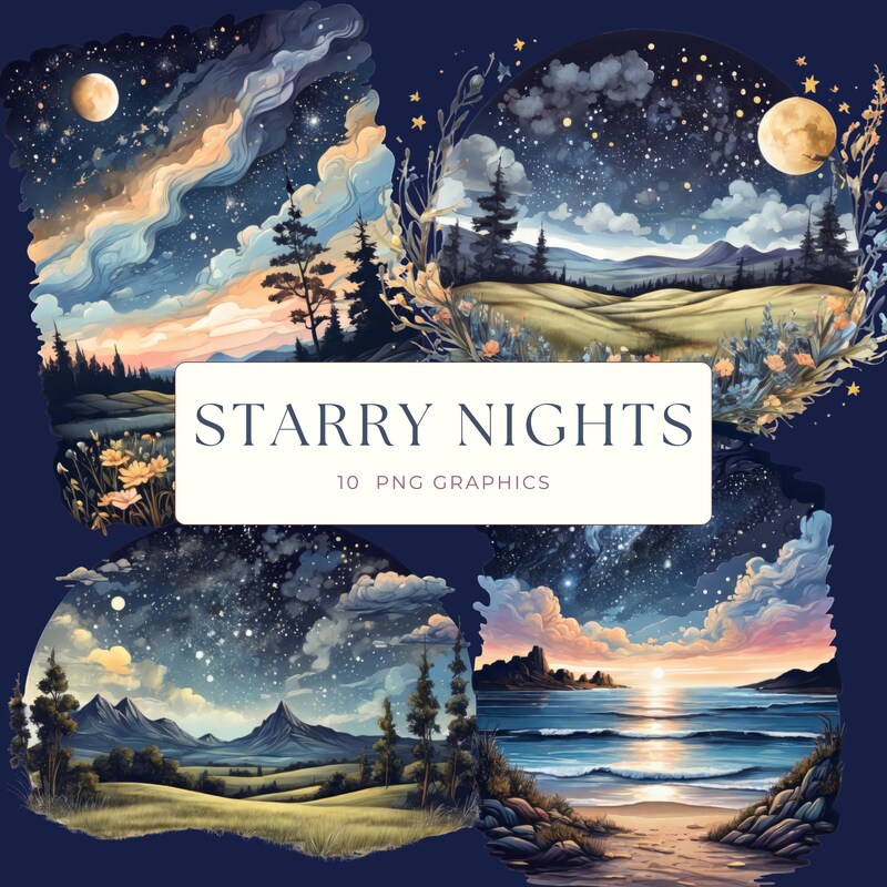 Night Sky Watercolor - Etsy