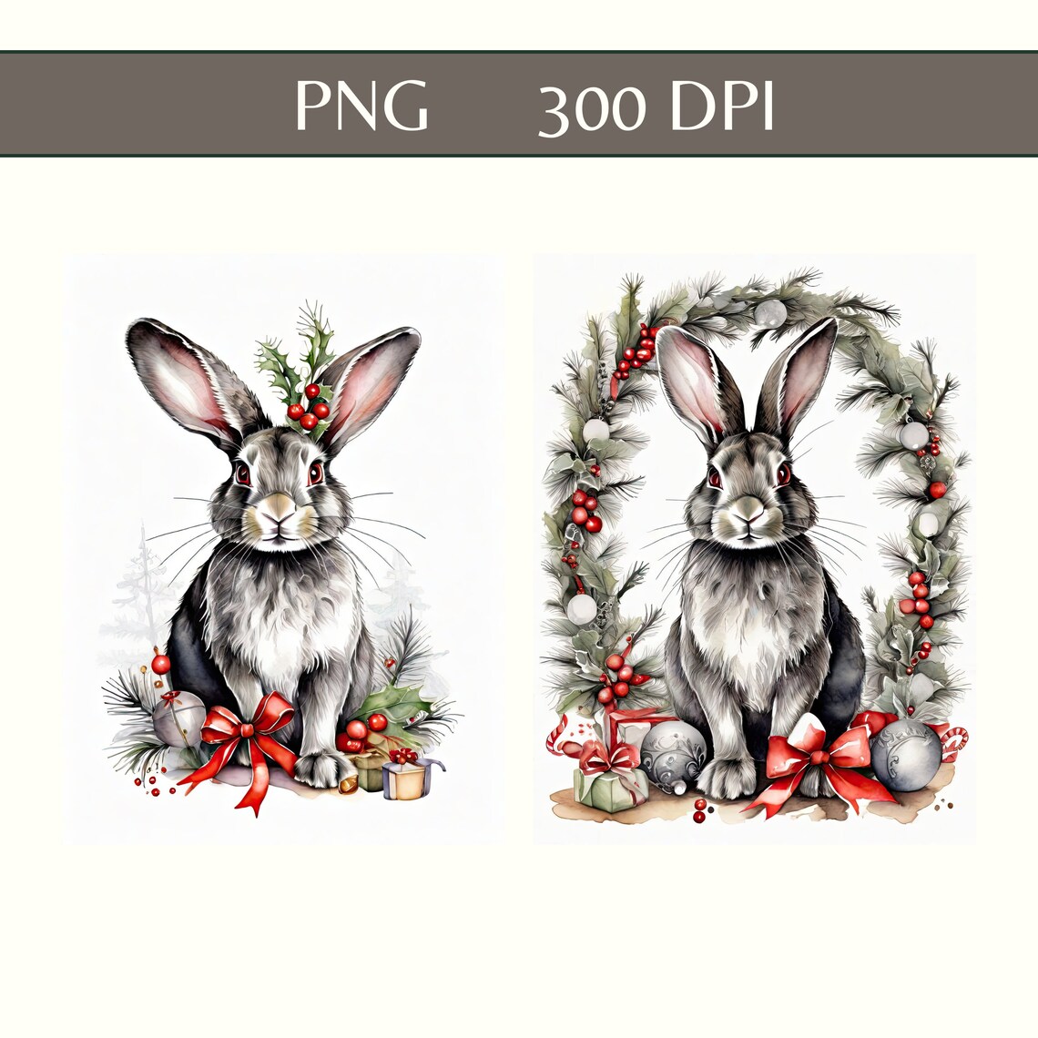 Black Rabbit PNG Files, Christmas Images, Rabbit Clipart, White ...