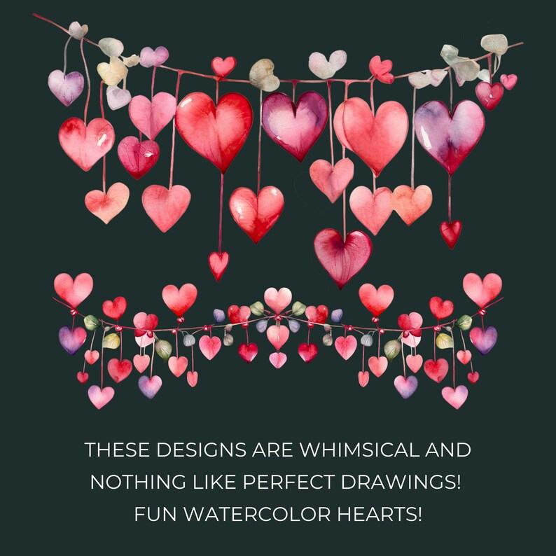 Valentines Heart Border Clipart, Instant Download, Cardmaking Supply ...