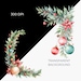 Watercolor Christmas Border Clipart Instant Download, Xmas Garland ...