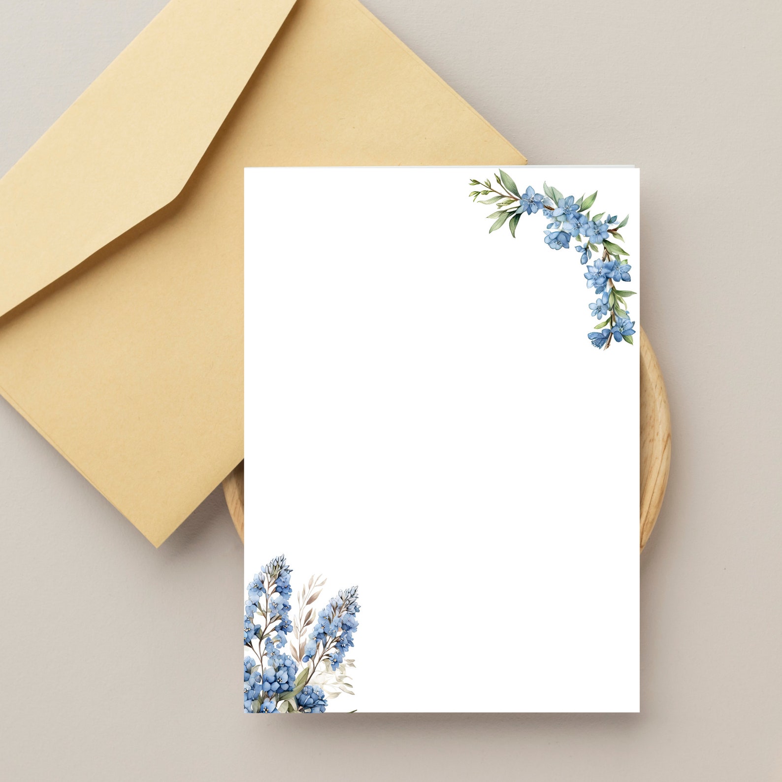 Blue Flower Willow Vine Clipart, Floral Garland Clip Art, Blue ...