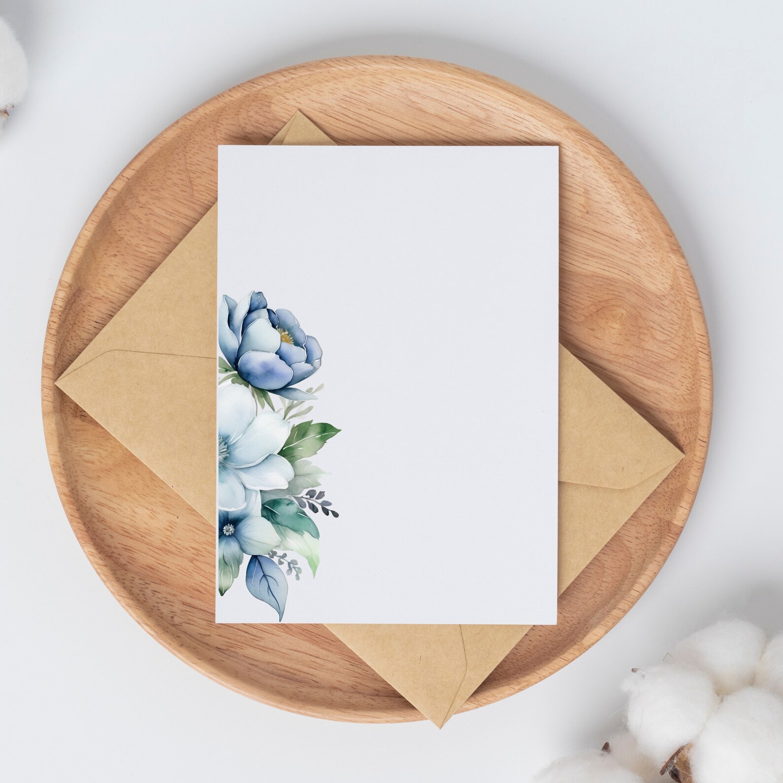 Icy Blue Watercolor Floral Clipart, Ice Blue Bouquet PNG, Light Blue ...