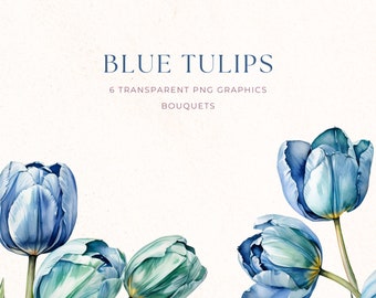 Purple Tulips Clipart, Watercolor Floral Design, Spring Flower Clip Art ...