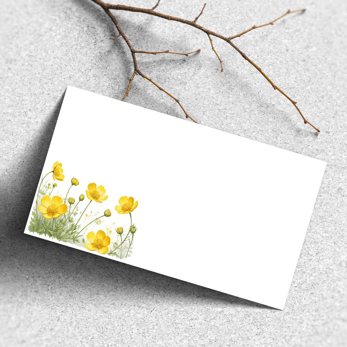 Buttercup Flower Border Clipart, Yellow Floral Border PNG, Instant ...