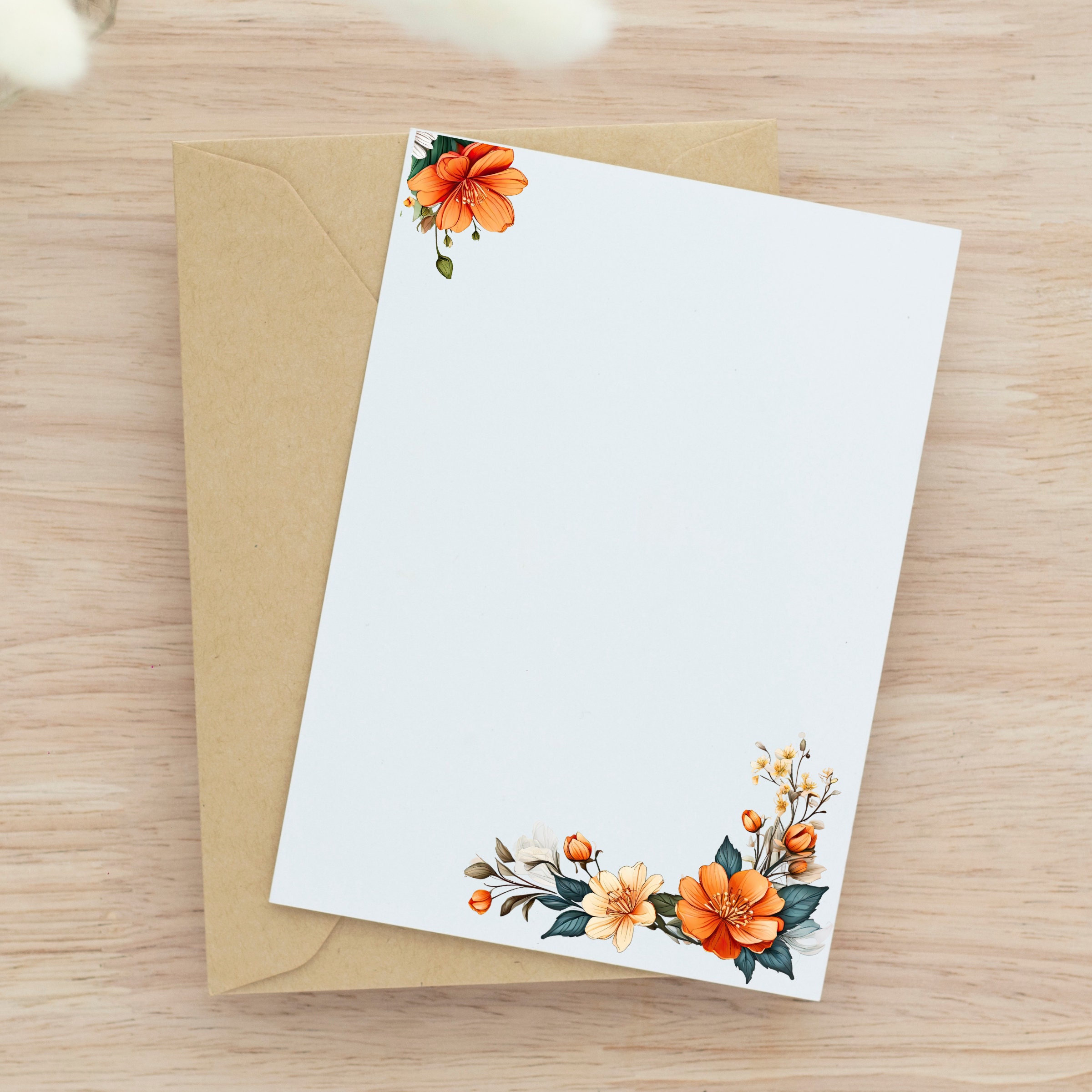 Colorful Flower Border Clipart, Vibrant Boho Watercolor Flowers ...