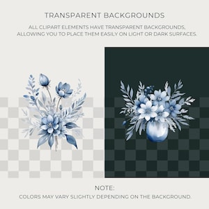 Pale Blue Watercolor Flower Clipart PNG, Soft Floral Graphics for Junk ...