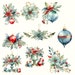 Winter Clipart Set Christmas Ornaments Soft Color Palette - Etsy