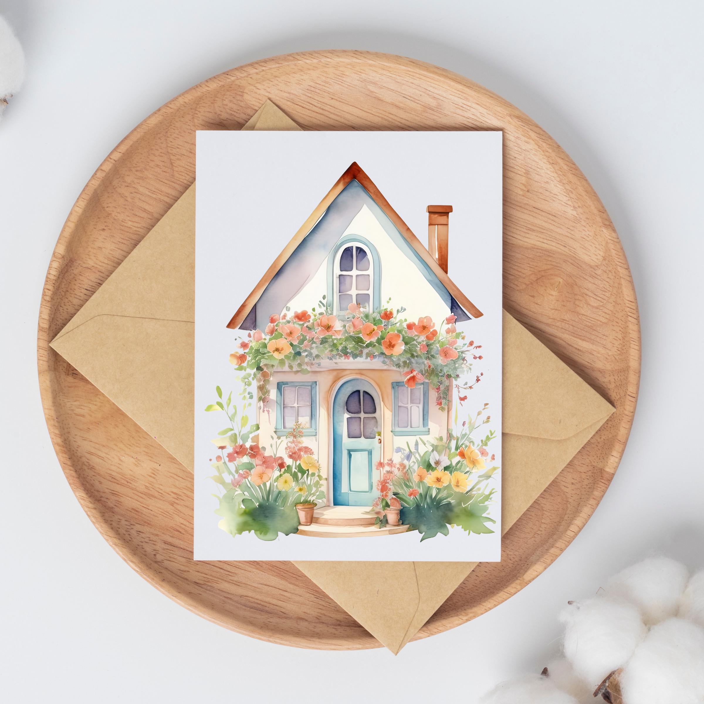 Cute Cottage Core Playhouse Clipart, Watercolor Digital Download ...