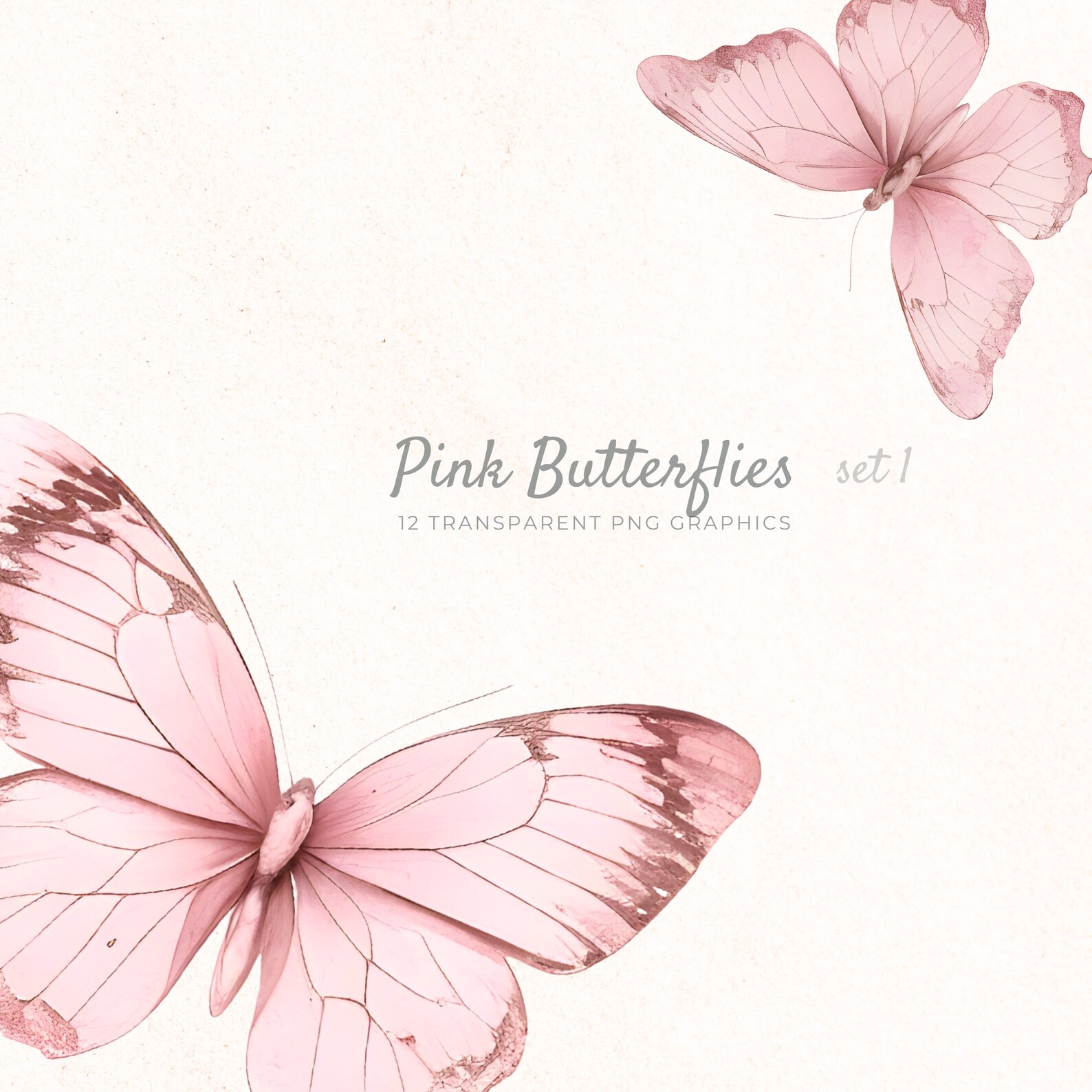 Pink Butterfly Clipart, Beautiful Watercolor Butterflies, Spring ...
