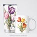 Mixed Tulips Clipart, Spring Flower Clip Art, Instant Download ...
