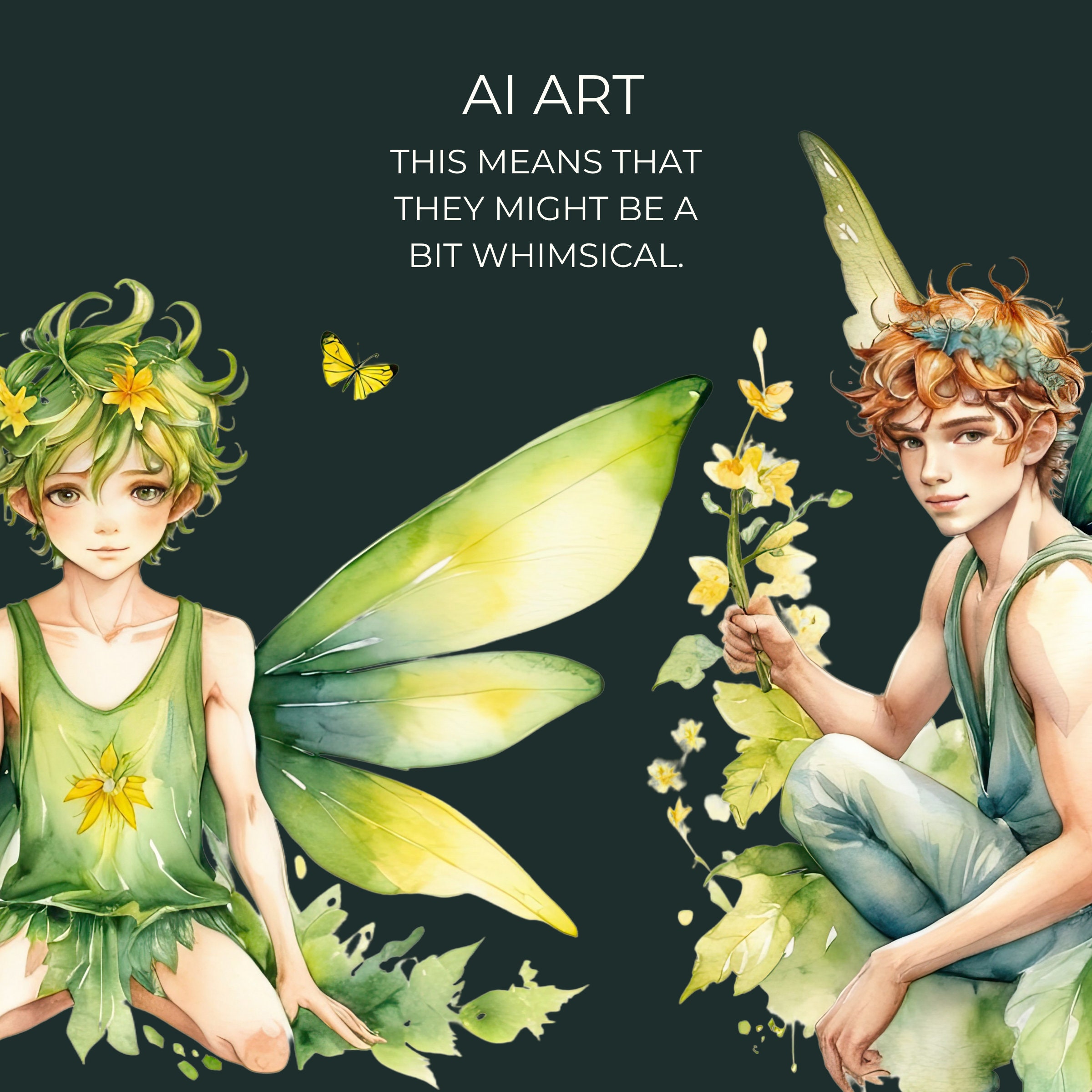Male Fairy Spring Clipart, Fantasy Art, Faerie Males PNG, Instant ...