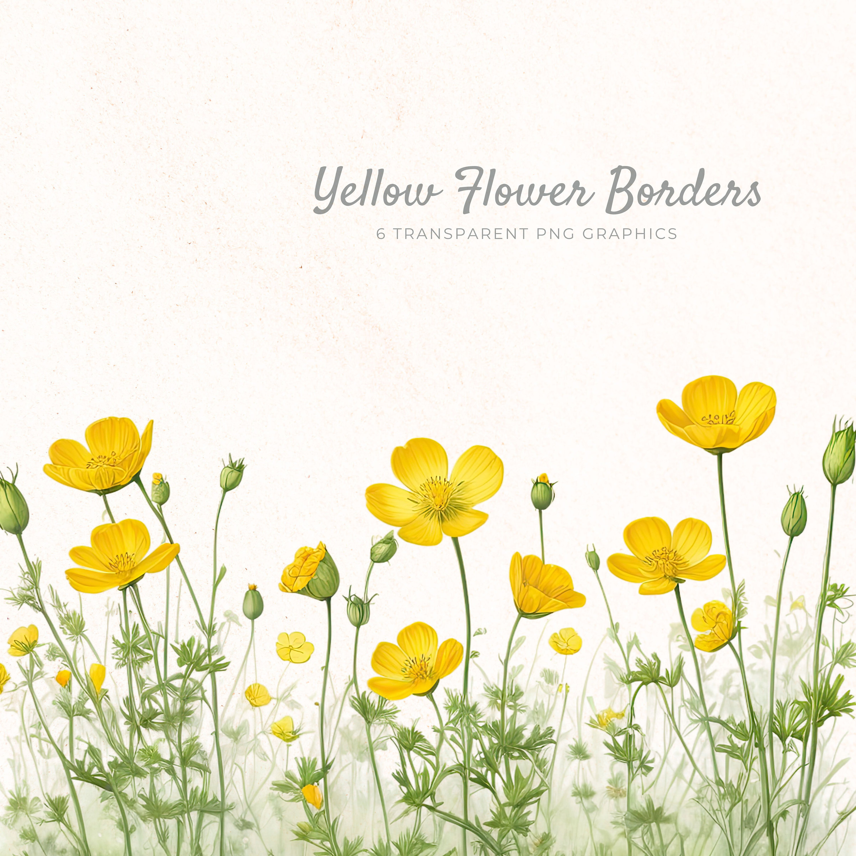 Yellow Flower Border Flower Clipart Flower Border Png