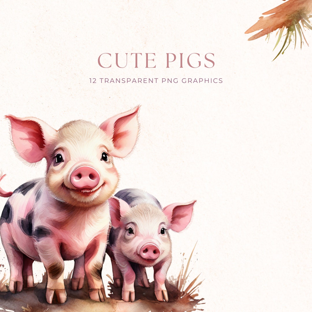 Cute Pig Clipart Farm Animal PNG, Piglet Clip Art, Animal Lovers ...
