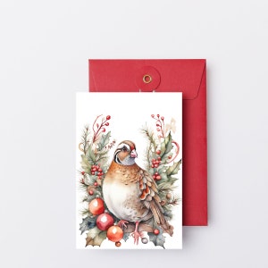 Christmas Partridge Clipart, Instant Download Png, Cardmaking Supply ...