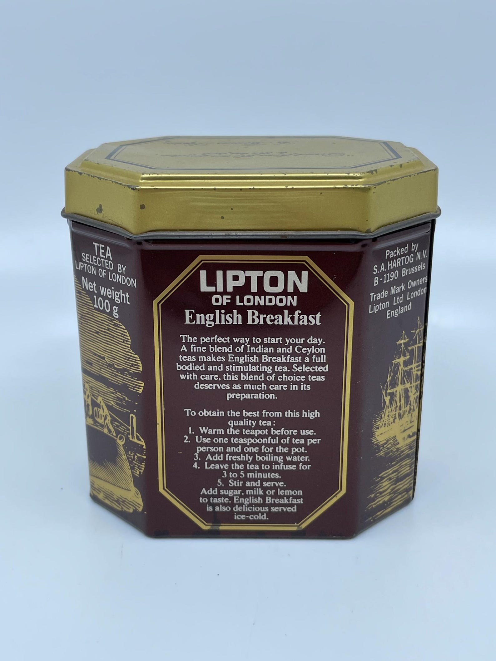 Vintage Lipton English Breakfast Tea London Box 9.5 Cm - Etsy