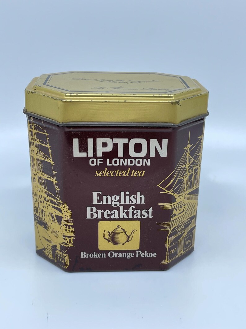 Vintage Lipton English Breakfast Tea London Box 9.5 Cm - Etsy