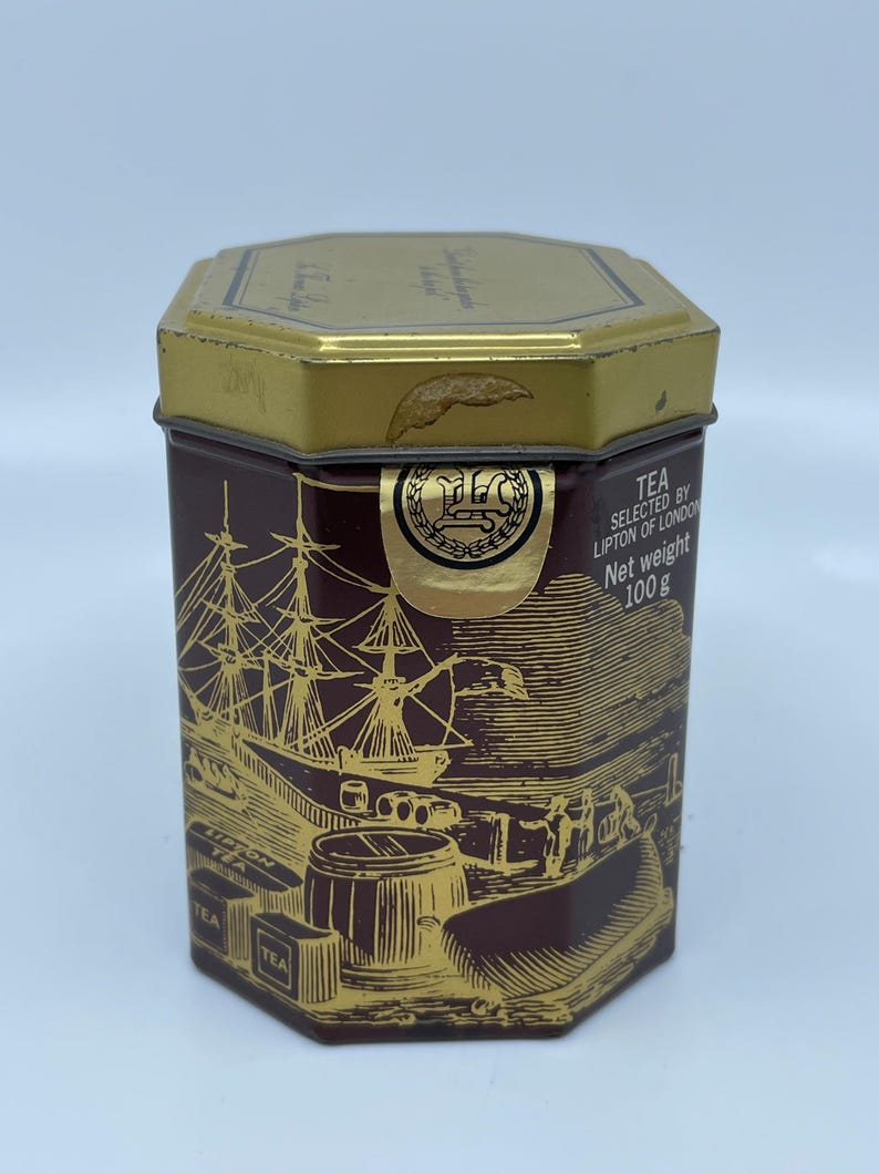 Vintage Lipton English Breakfast Tea London Box 9.5 Cm - Etsy