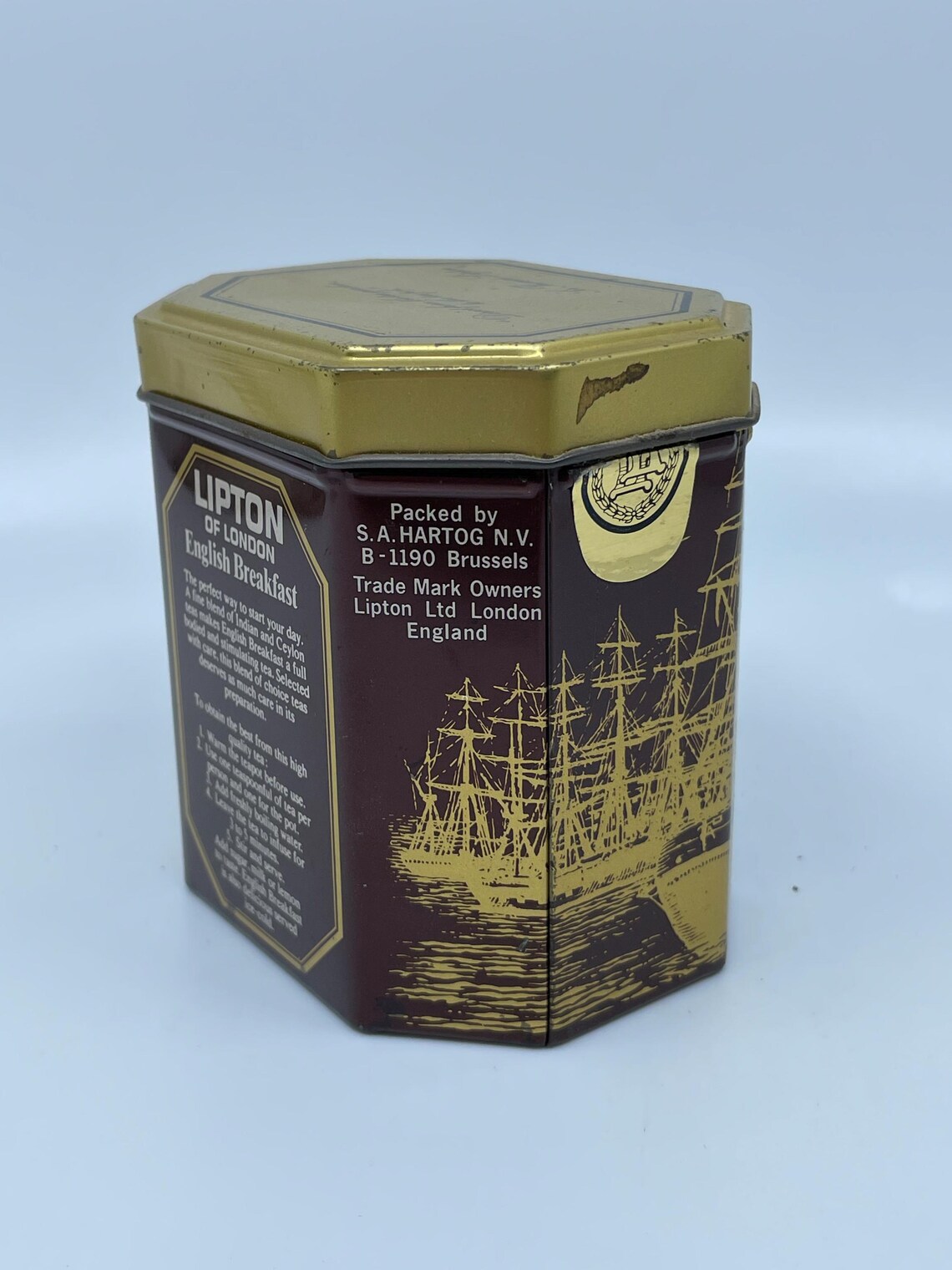 Vintage Lipton English Breakfast Tea London Box 9.5 Cm - Etsy