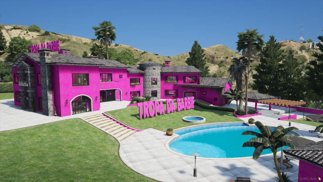 Fivem Mansion Villa Barbie Pink House Mansion High Quality Premium ...